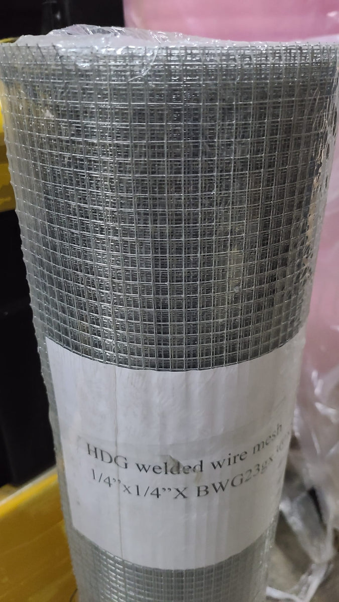 36" H x 50' L 23 Gauge Welded Wire Galvanized Steel Netting Fence 1/4 ...